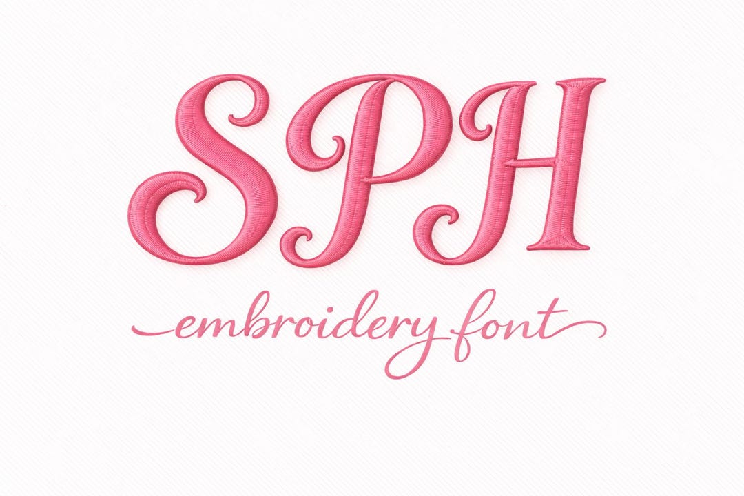 Fishtail Monogram Embroidery Font, 5 Sizes 8 Formats + BX, Monogram ...