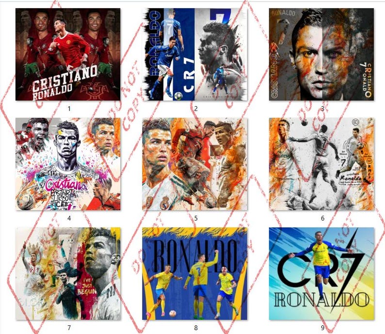 Cristiano Ronaldo Tumbler Wraps | 30 PNG Bundle, Football Designs ...