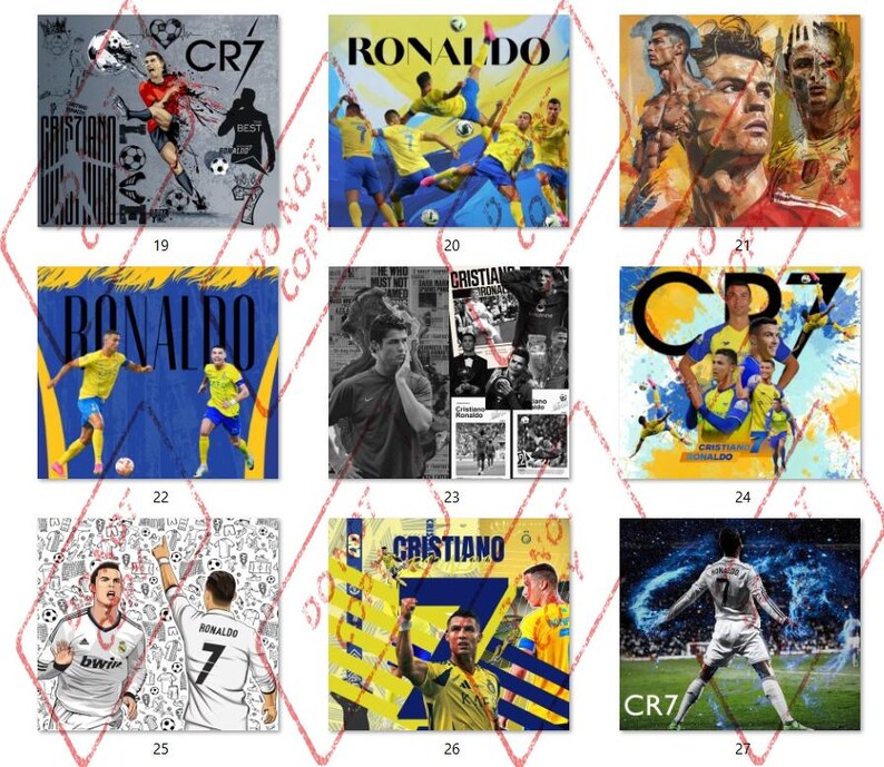 Cristiano Ronaldo Tumbler Wraps | 30 PNG Bundle, Football Designs ...