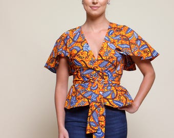 African print blouse | Etsy