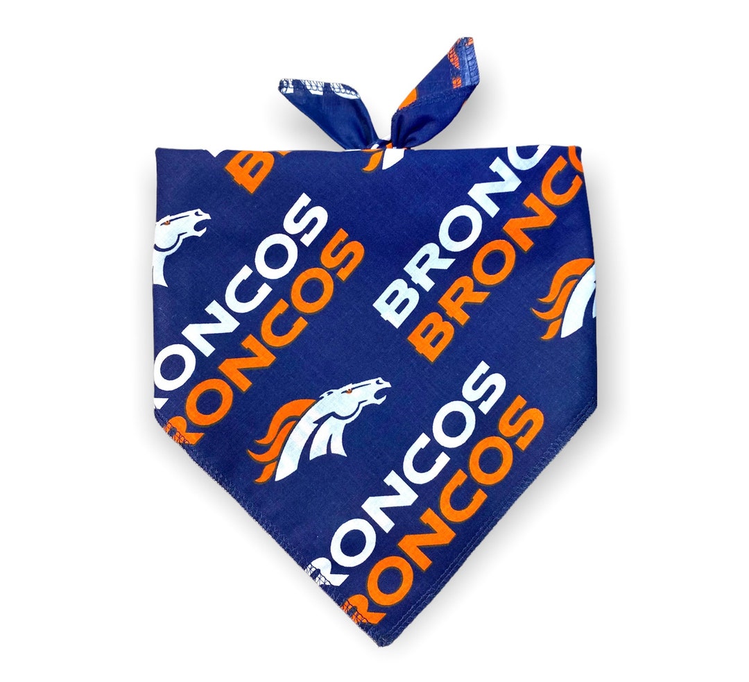 Denver Broncos Dog Bandana (standard Tie-on Bandana) - Etsy