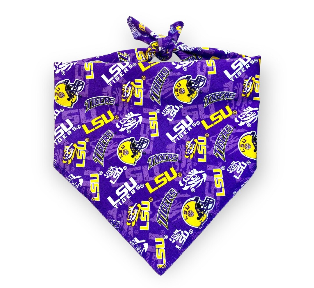 Louisiana State University LSU Tigers Dog Bandana standard Tie-on ...