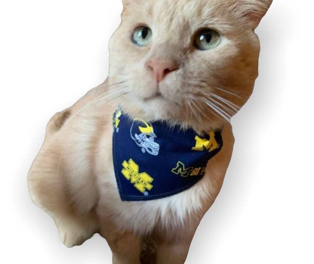 University of Michigan Wolverines Cat Bandana slides Onto - Etsy