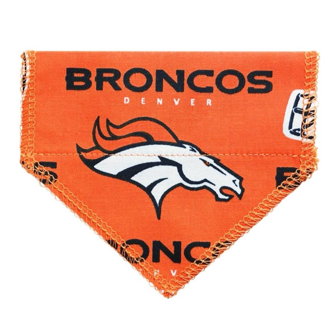 Denver Broncos Dog Bandana (standard Tie-on Bandana) - Etsy