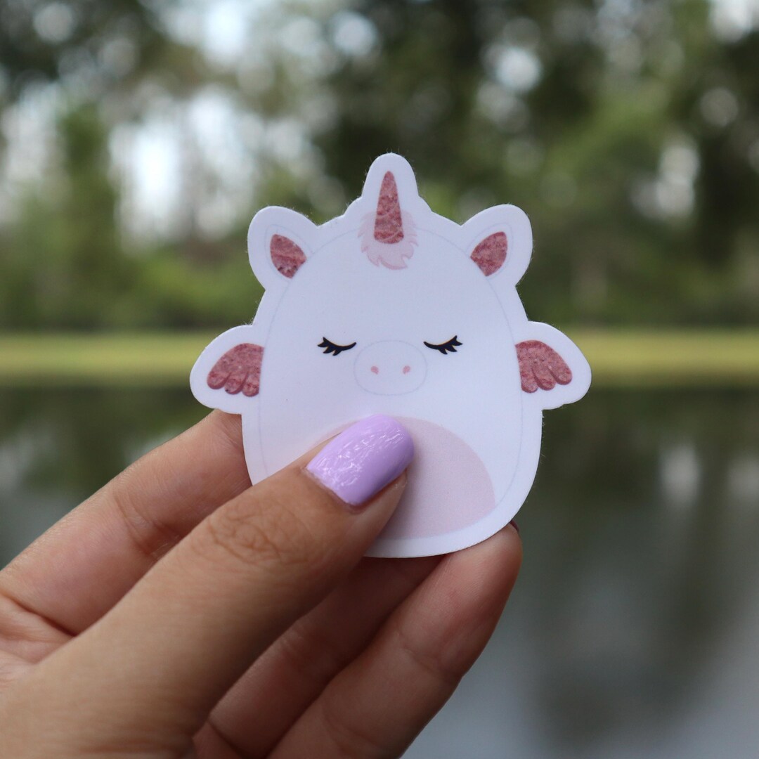 Raquel | Squishmallow Sticker | White Pegacorn Sticker | Waterproof ...
