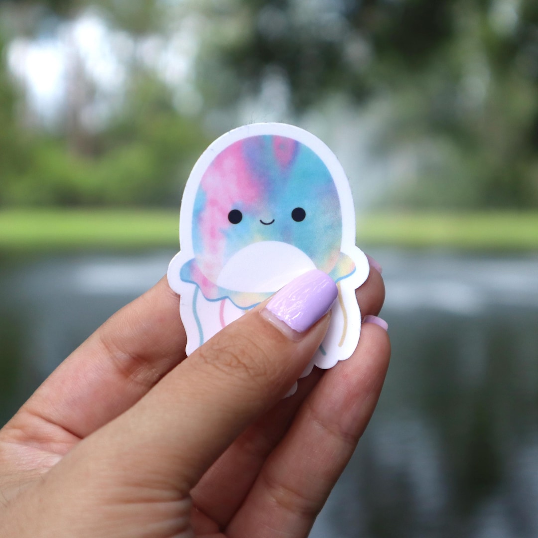 Janet | Squishmallow Sticker | Rainbow Jellyfish Sticker | Waterproof ...