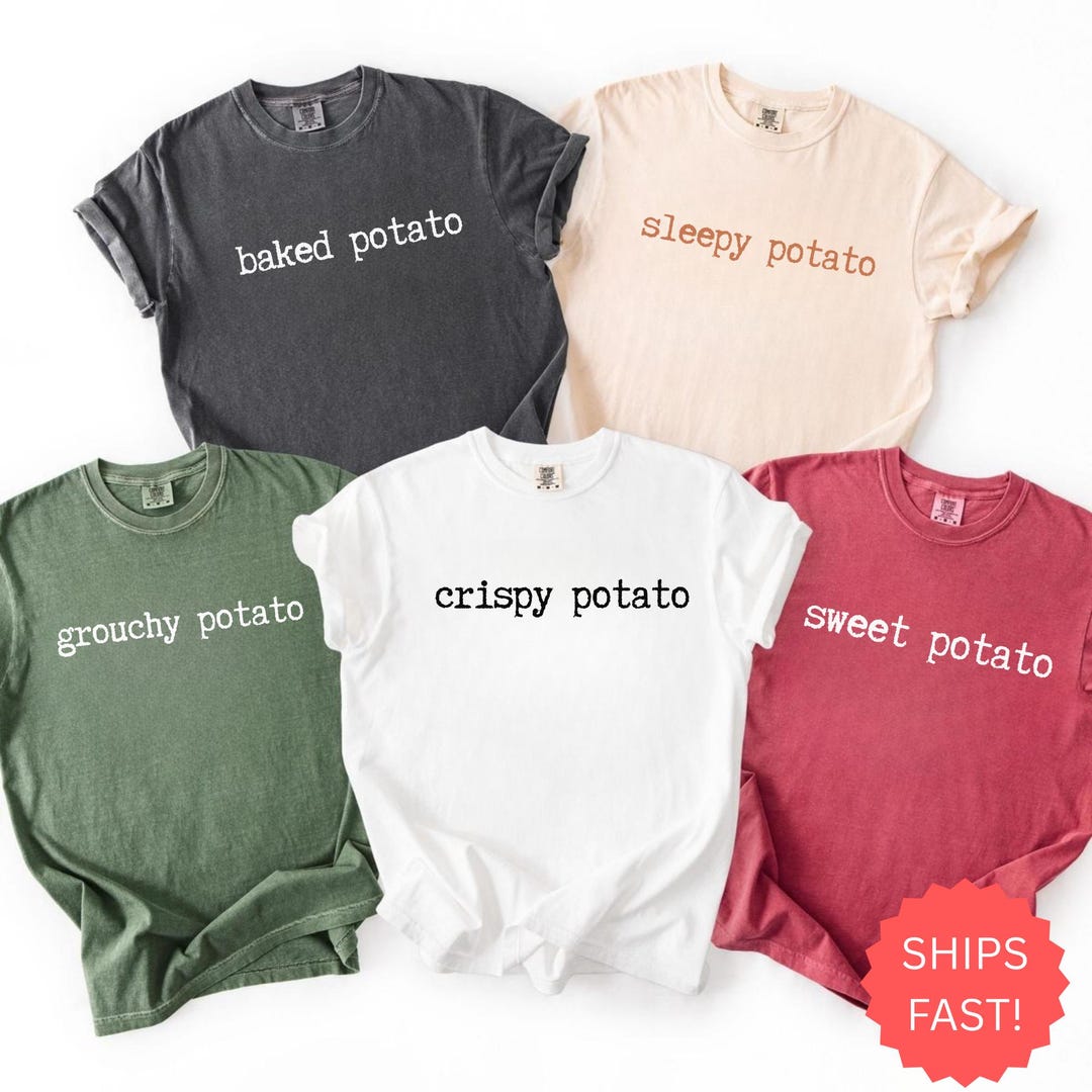 Custom Potato Shirt, Comfort Colors® Matching Thanksgiving Shirt, Funny ...