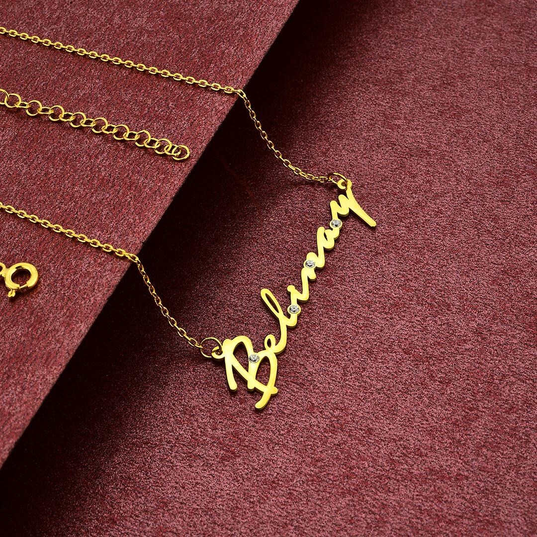 Personalized Name Necklace, Nameplate Necklace, Name Jewelry, Engraved ...