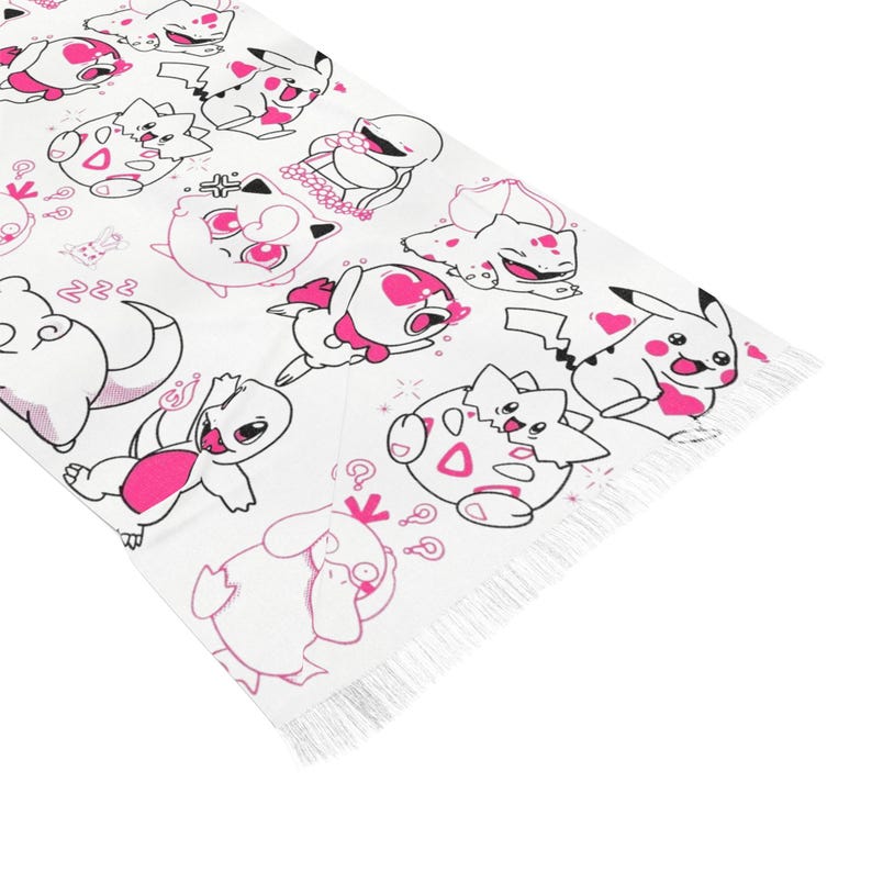 Pokemon Cute Cartoon Light Scarf for Everyday Wear, Whimsical Wrap for ...