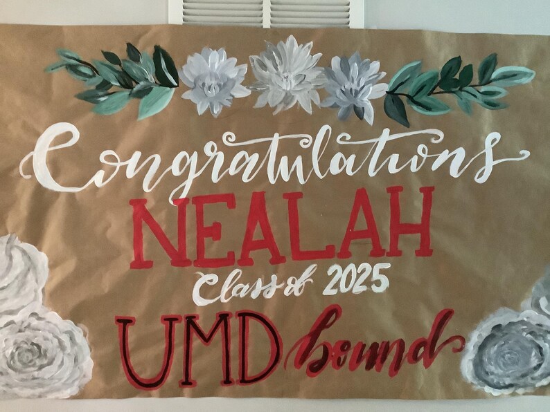 Brown Paper Banner for Graduation, Birthday or Celebration - Etsy