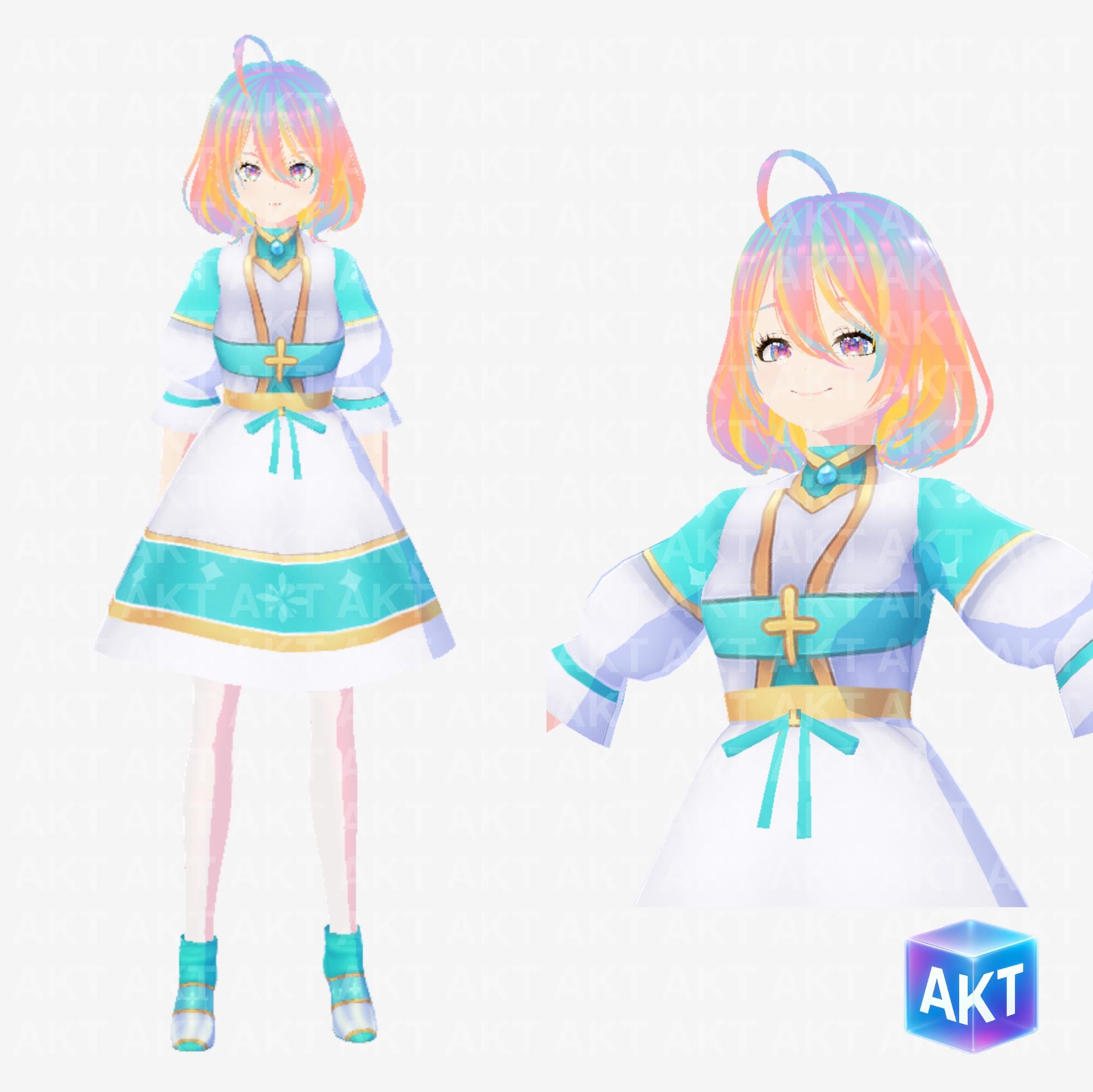 Anime Vtuber 3D Model | VRM Ready | Fully Rigged Avatar for Vtube ...