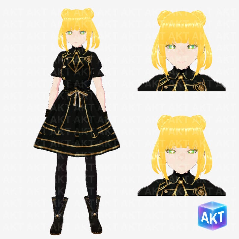 Vtuber Model VRM | Anime Girl Avatar for Vtube Studio | 3D Character ...