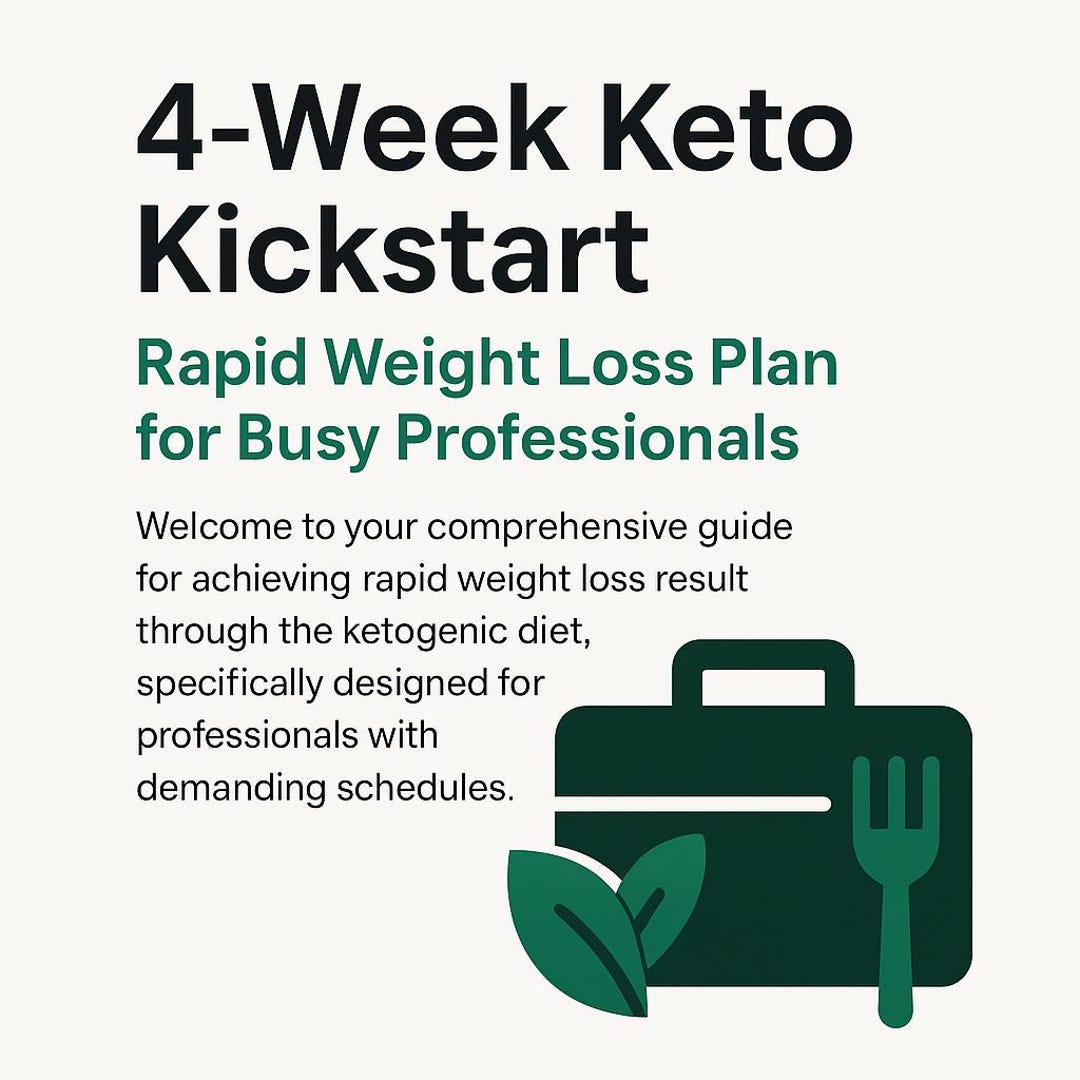 4-week Keto Kickstart for Busy Professionals | Meal Plans, Quick ...