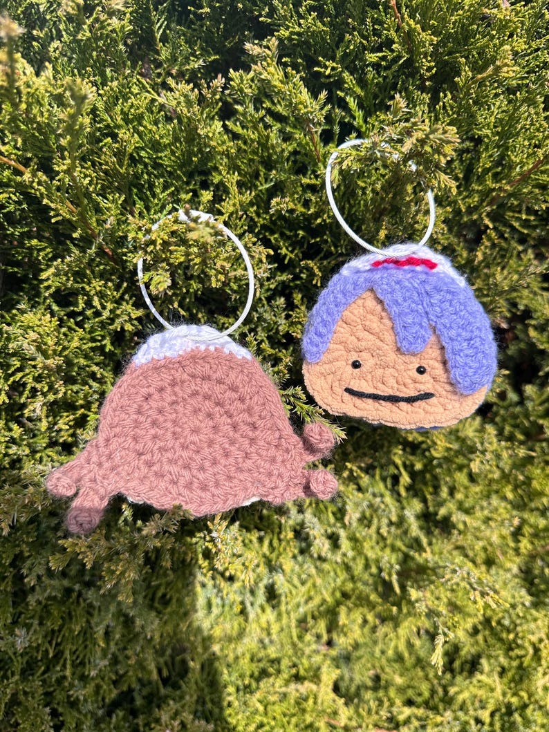 Custom Crochet Pokopia Ditto Trainer Charm, Personalized Amigurumi ...