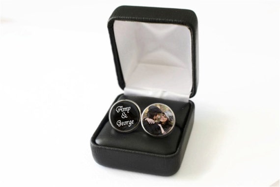 Engagement Gift for Couple Photo Cufflinks Wedding Cufflink | Etsy