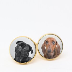 Personalized Cufflinks Dog Wedding, Custom Cufflinks Pet Photo Gift ...