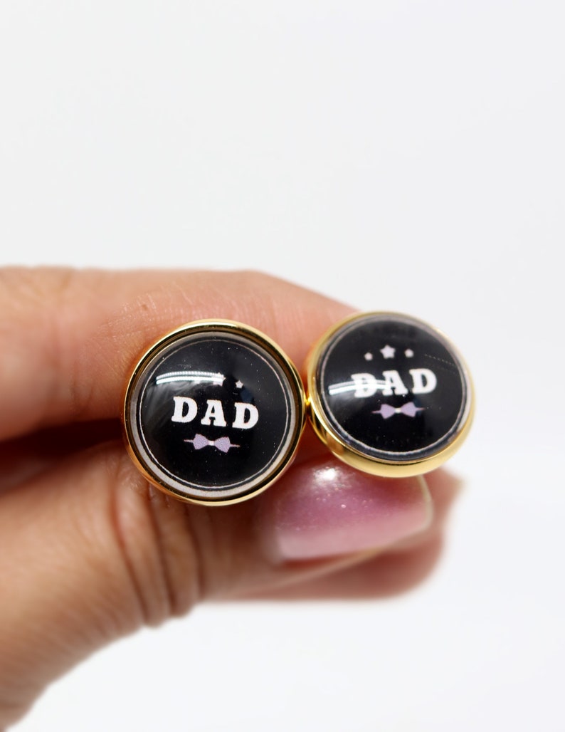 Gold Dad Cuff Links, Gold Tone Cufflinks for Dad, Son to Father Gift ...