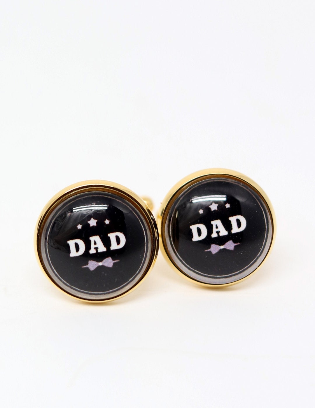 Gold Dad Cuff Links, Gold Tone Cufflinks for Dad, Son to Father Gift ...