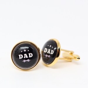 Gold Dad Cuff Links, Gold Tone Cufflinks for Dad, Son to Father Gift ...