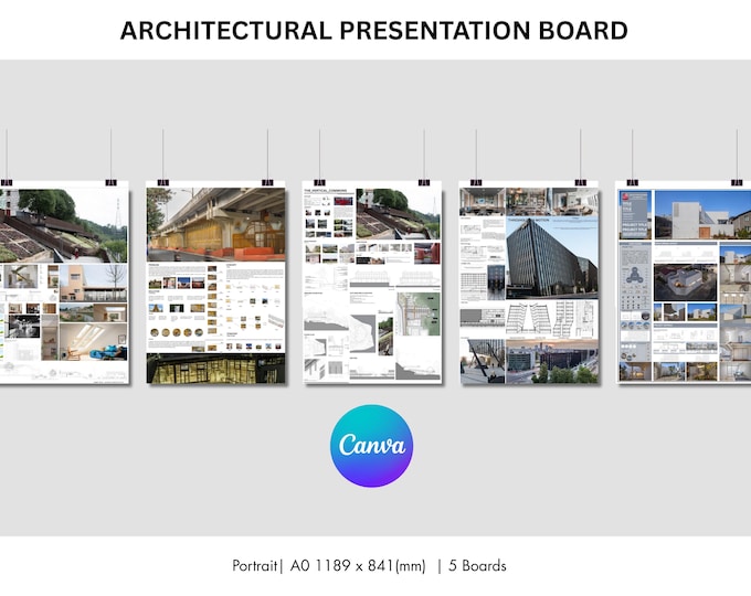 Architectural Presentation Boards, Drawing Boards, Canva Presentation ...