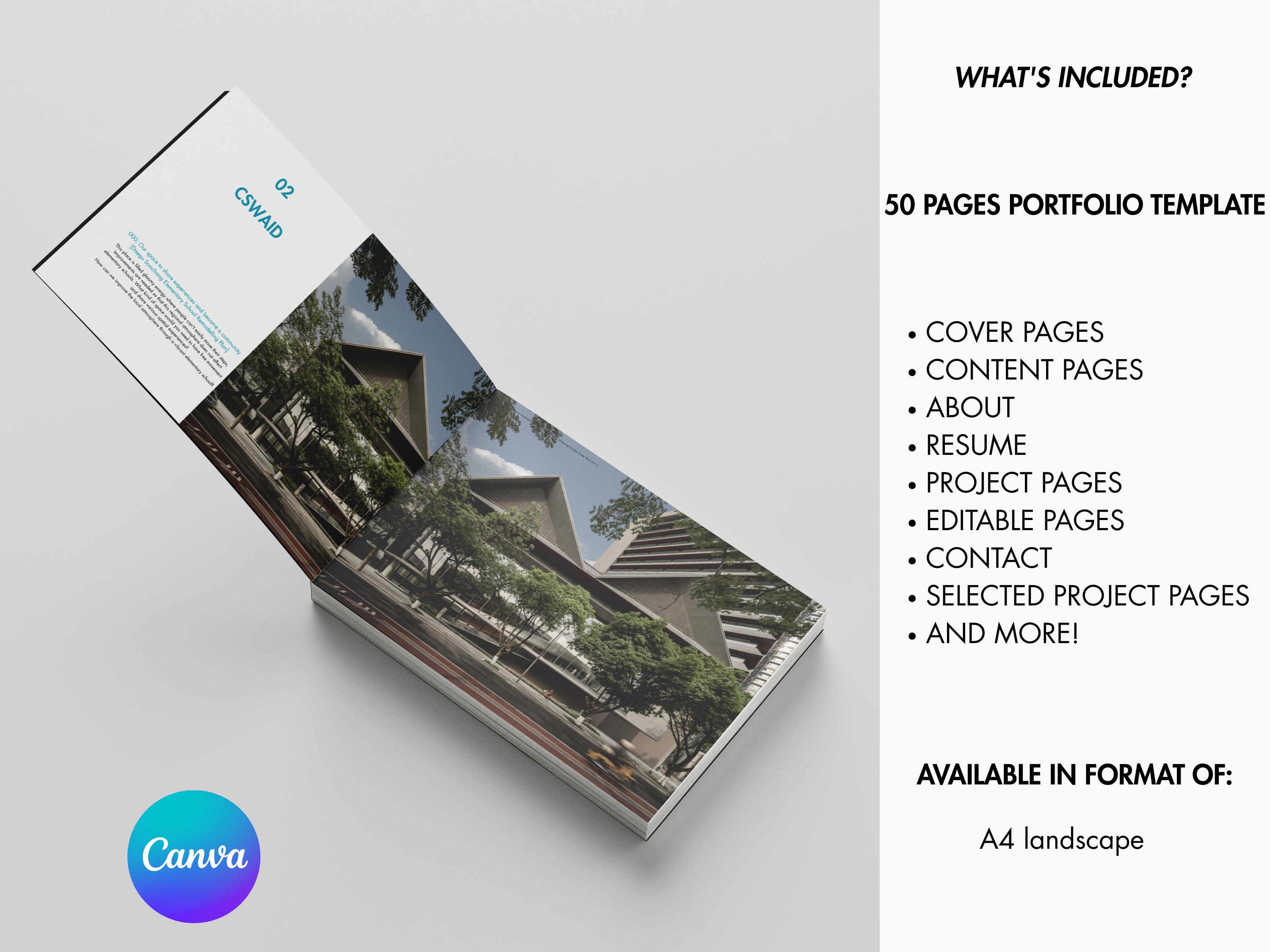 Professional Architecture Portfolio Template | Canva Brochure Layout ...