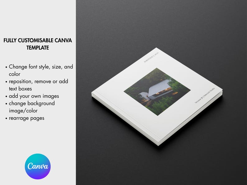 Canva Architecture Portfolio Template | Professional A4 Brochure ...