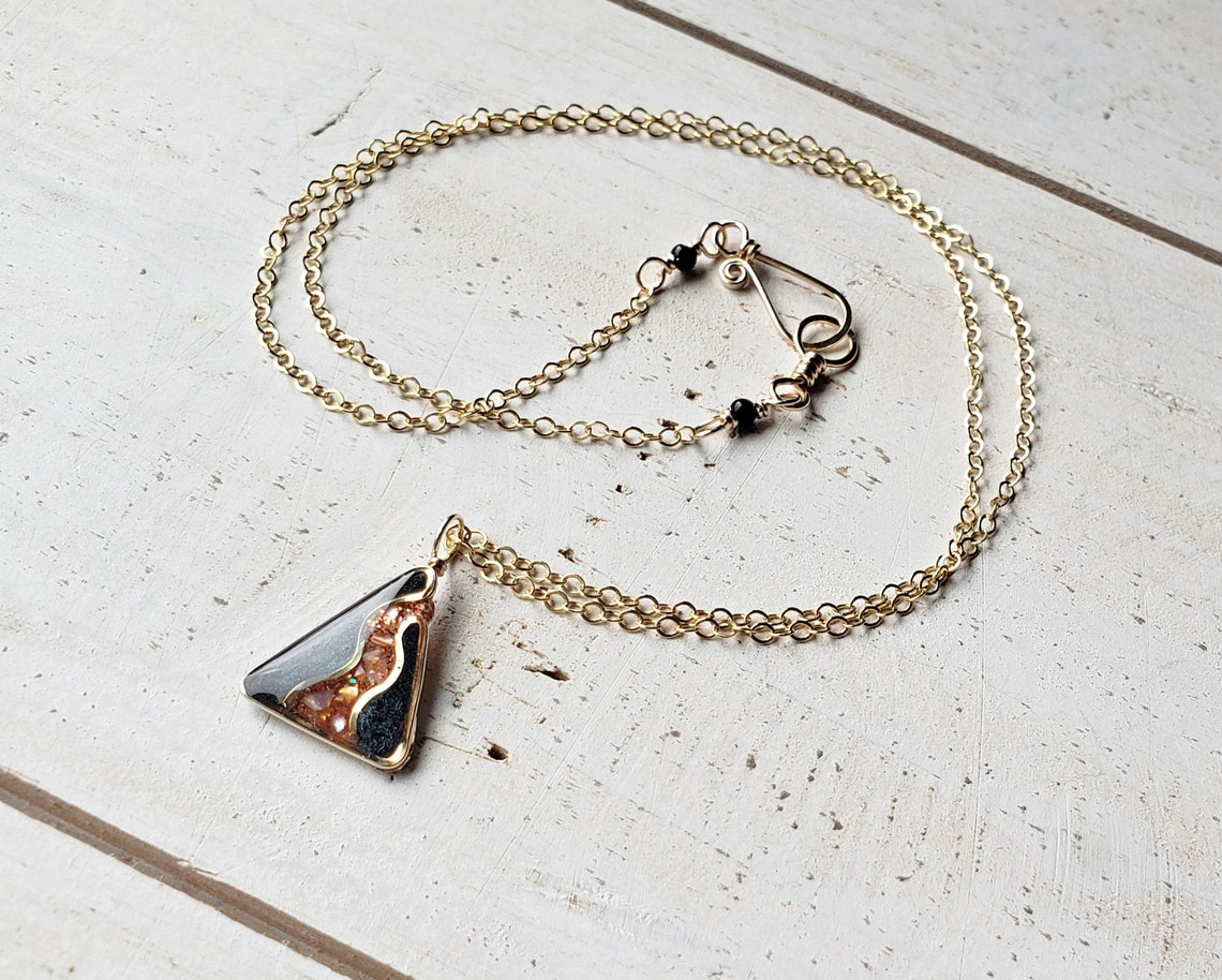 Hawaiian Volcano Necklace, Big Island Necklace, Kilauea Volcano ...