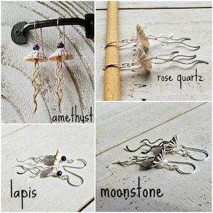 Opihi Shell Earrings, Hawaiian Shell Dangle Earrings, Jellyfish ...