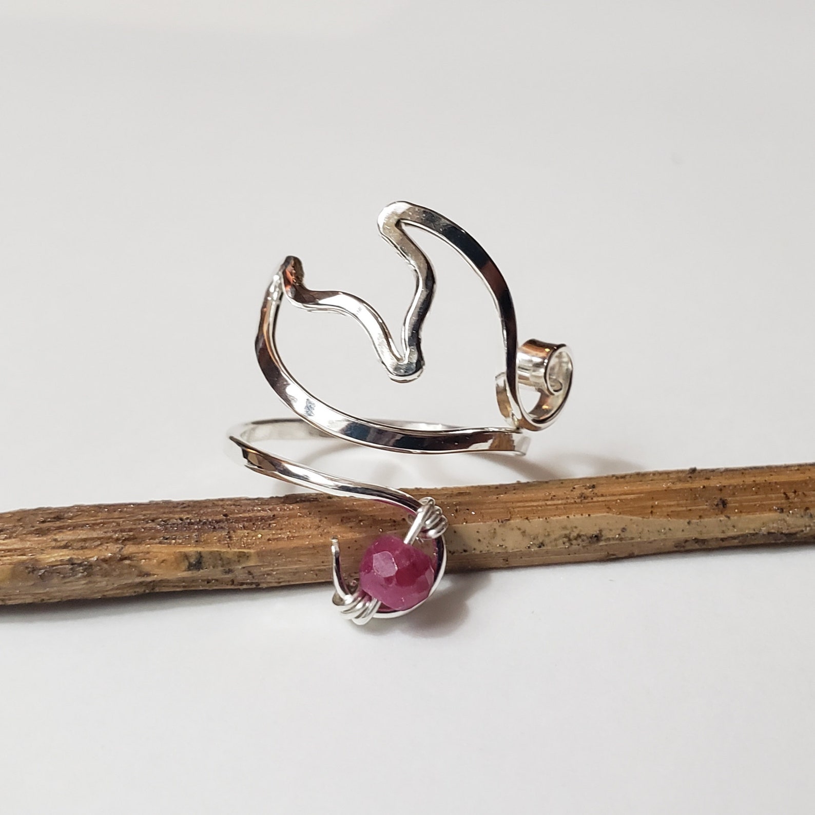 GOLD Mermaid Tail Ring Wire Mermaid Ring Gemstone Mermaid - Etsy