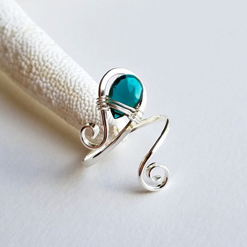 Adjustable Gemstone Ring Paisley Gemstone Ring Wire - Etsy