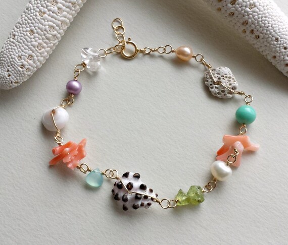Hawaiian Shell Bracelet Ocean Charm Bracelet Beach Shell | Etsy