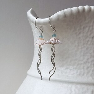 Opihi Shell Earrings, Hawaiian Shell Dangle Earrings, Jellyfish ...