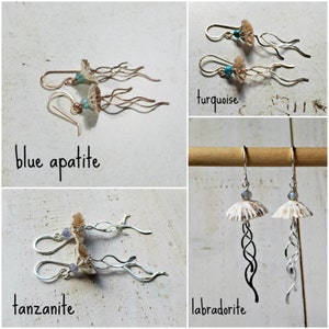 Opihi Shell Earrings, Hawaiian Shell Dangle Earrings, Jellyfish ...