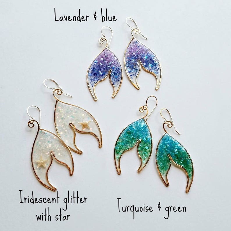 Custom Mermaid Tail Earrings Mermaid Tail Dangle Dolphin - Etsy