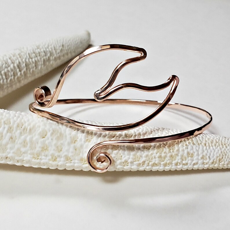 Mermaid Tail Cuff Hammered Mermaid Tail Bangle Whale Tail - Etsy
