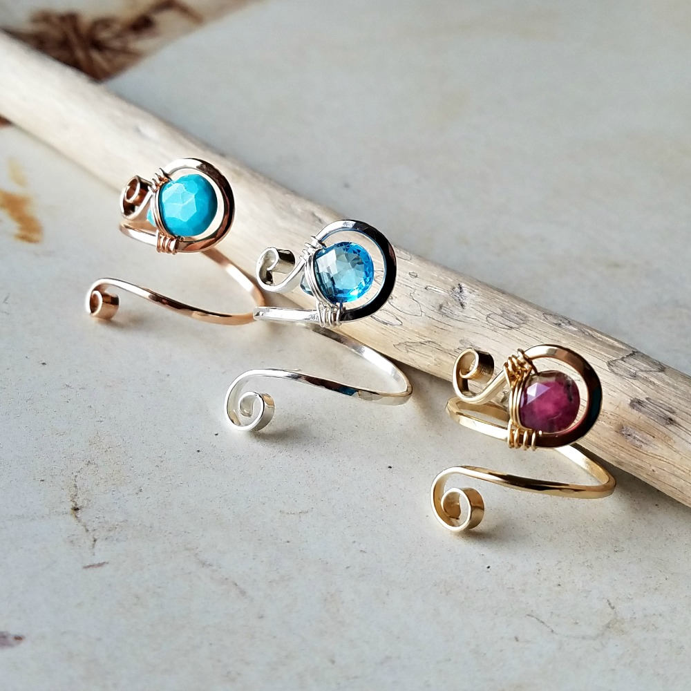 Paisley Gemstone Ring Adjustable Paisley Ring Wire Wrapped - Etsy Canada