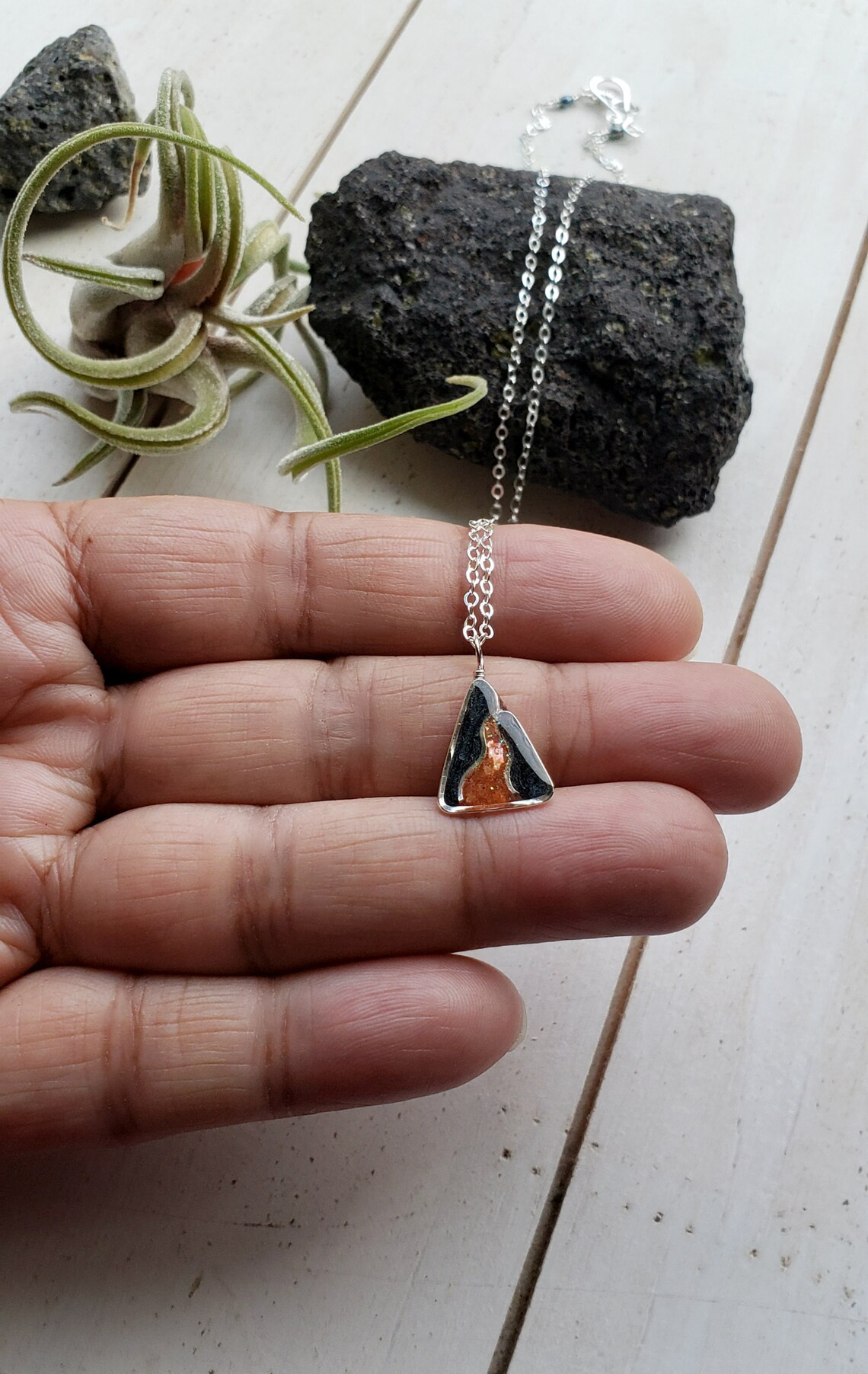 Hawaiian Volcano Necklace, Big Island Necklace, Kilauea Volcano ...