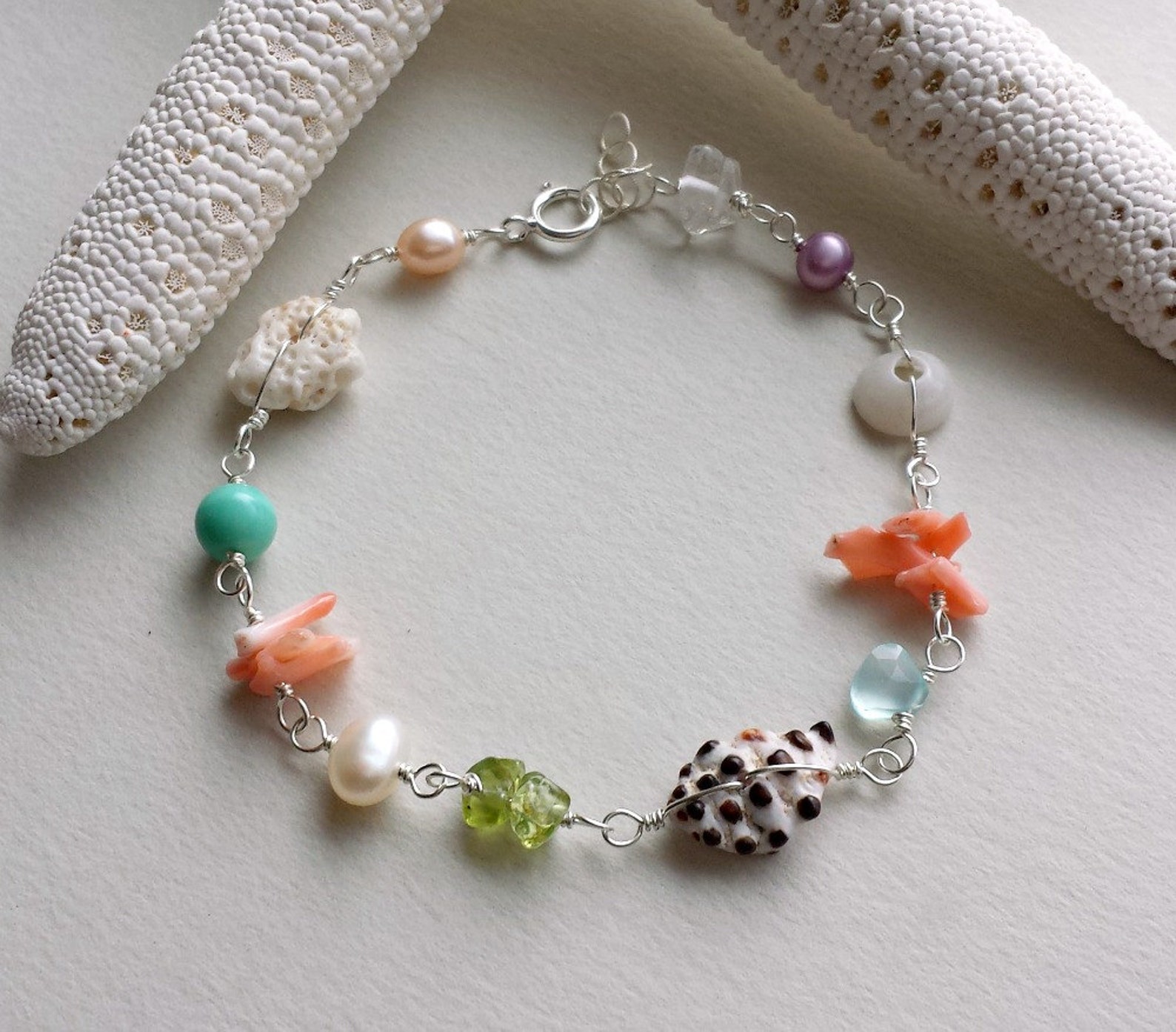 Hawaiian Shell Bracelet Ocean Charm Bracelet Beach Shell | Etsy