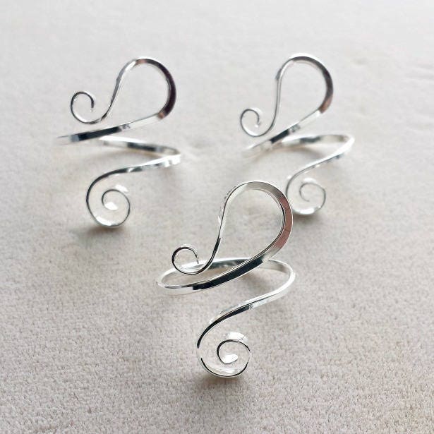 Hammered Paisley Ring Adjustable Paisley Ring Minimalist - Etsy