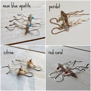 Opihi Shell Earrings, Hawaiian Shell Dangle Earrings, Jellyfish ...