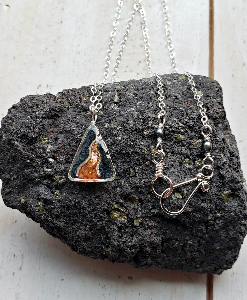 Hawaiian Volcano Necklace Big Island Necklace Kilauea - Etsy