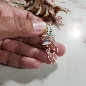 Opihi Shell Earrings, Hawaiian Shell Dangle Earrings, Jellyfish ...