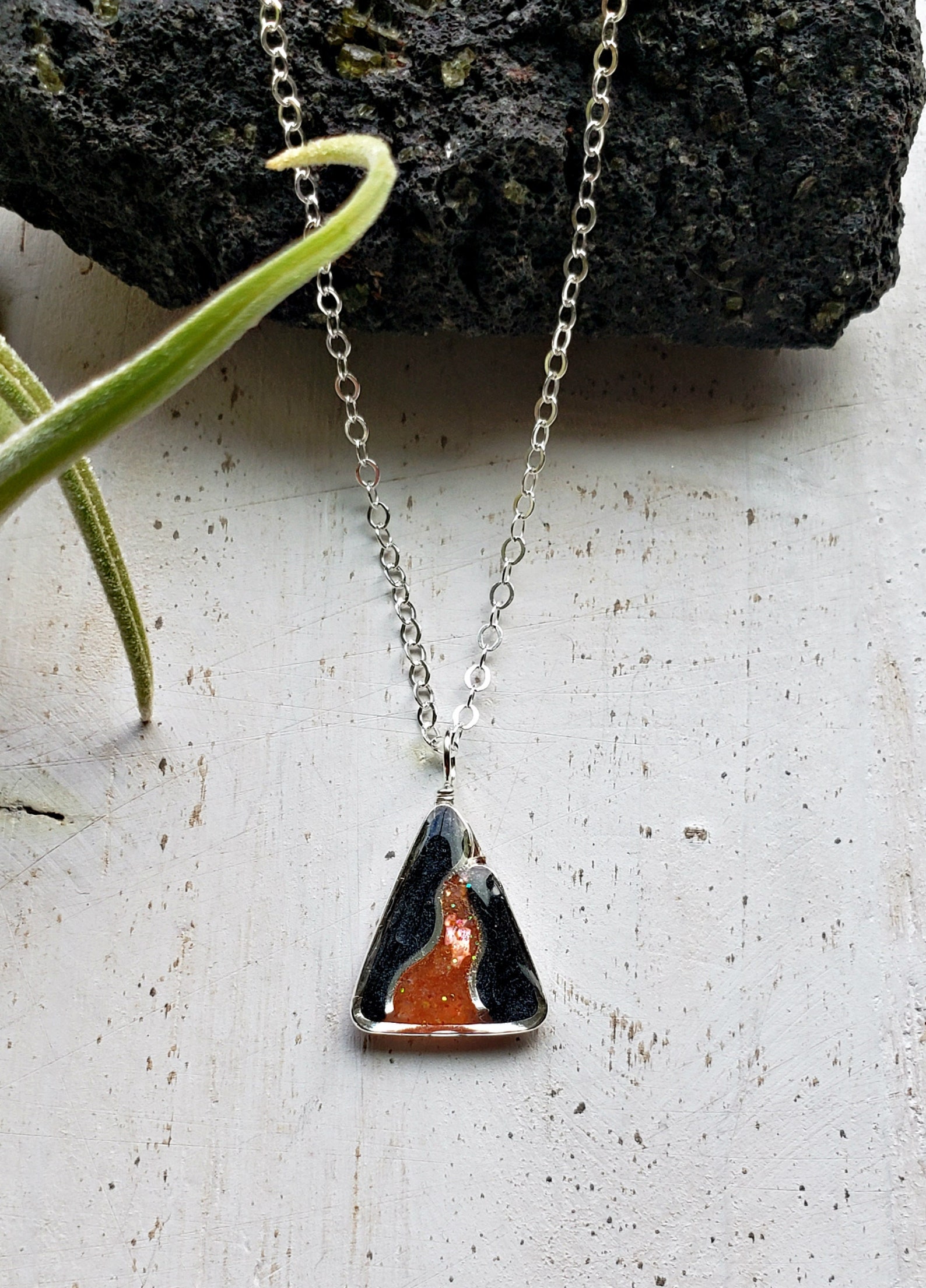 Hawaiian Volcano Necklace, Big Island Necklace, Kilauea Volcano ...