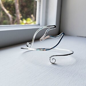 Mermaid Tail Cuff, Hammered Mermaid Tail Bangle, Whale Tail Cuff, Fish ...