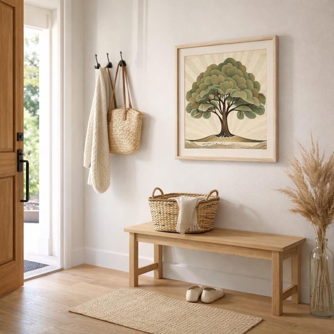 Vintage Fig Tree Wall Art Printable | Square Botanical Poster | Neutral ...