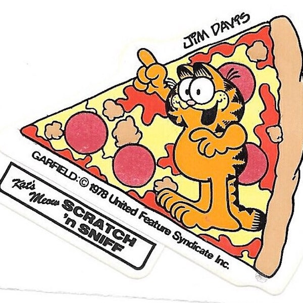 Garfield Scratch Sticker - Etsy