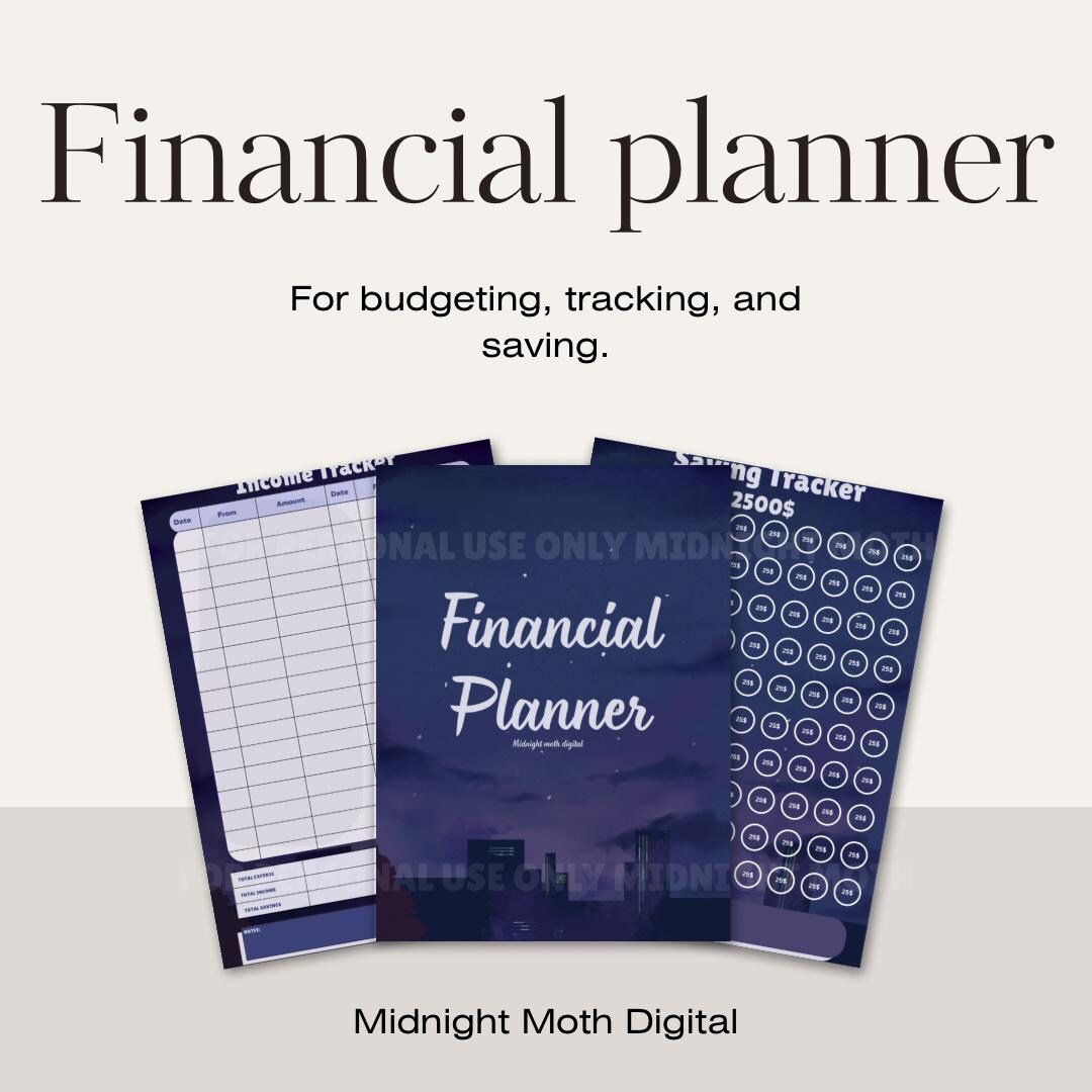 Digital Financial Planner | Budget Tracker + 1,000 & 2,500 Savings ...