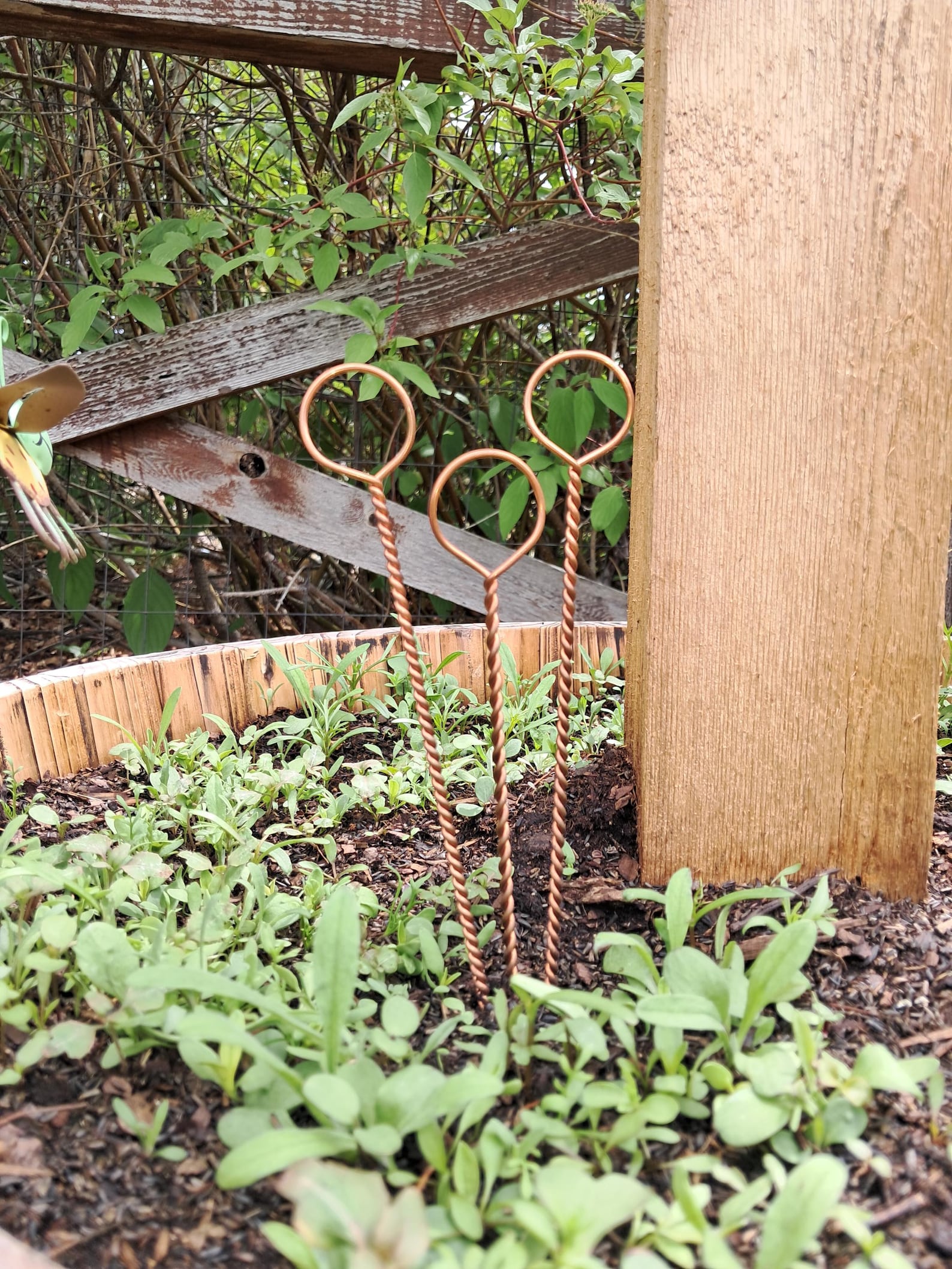 Hand Twisted Copper Garden Stake for Electroculture – Decorative Energy ...