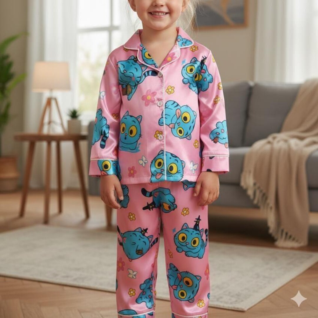 Derpy Tiger Kid Pajama set, Demon Hunters set, Huntrix Girls sleepwear ...