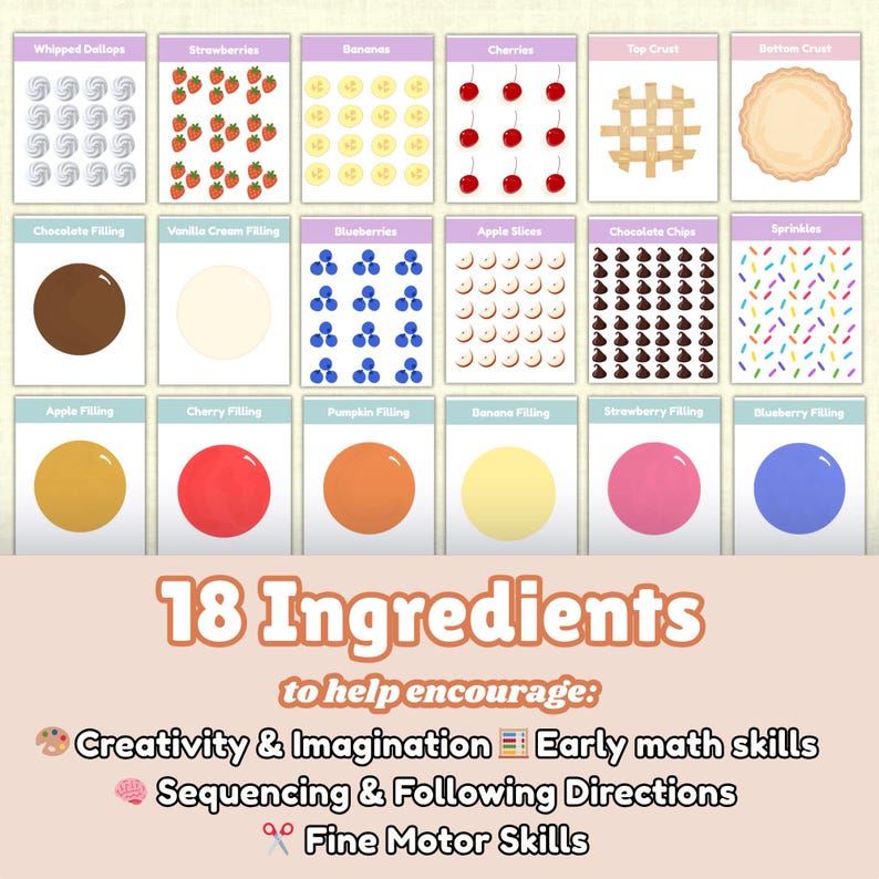 Build a Pie Printable Activity for Kids | Pretend Play Bakery ...